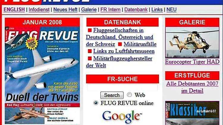 20 Jahre FLUG REVUE Online