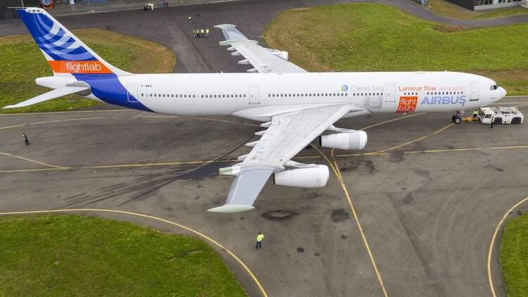 A340-300 BLADE hebt erstmals ab | FLUG REVUE