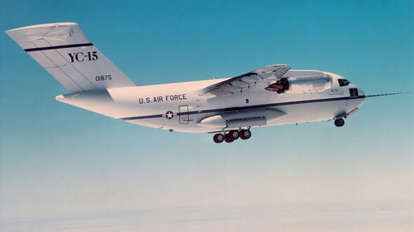 McDonnell Douglas YC-15: Kurzstarter mit heißen Klappen und Basis der C ...